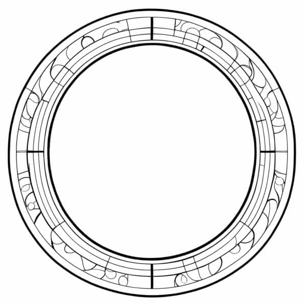Download Circular Musical Design with Abstract Patterns Coloring pages ...