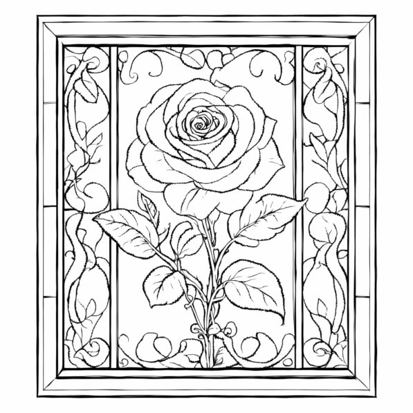 Download Intricate Rose Illustration Coloring pages Online - Creative ...