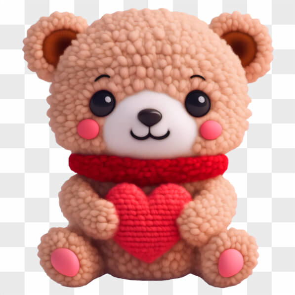 Descarga Oso Kawaii Sosteniendo un Corazón Kawaii En Línea - Creative ...