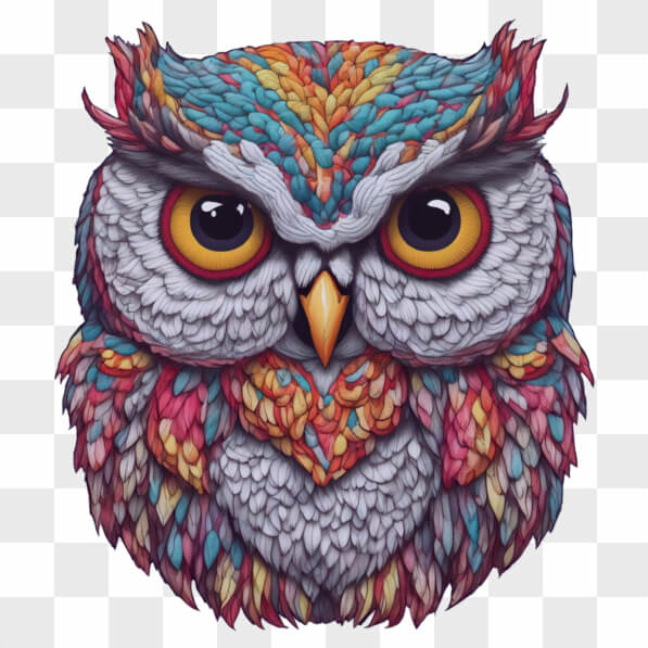 Descarga Ilustración de Búho Colorido Cartoons En Línea - Creative Fabrica