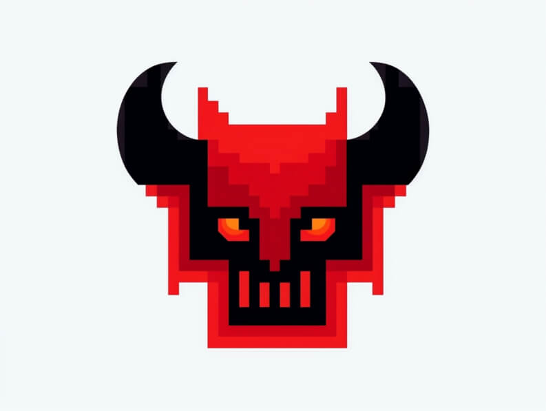 Download Pixel Art Devil Head Backgrounds Online - Creative Fabrica