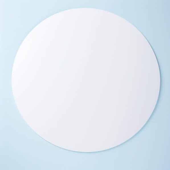 Baixe Oval Branco Minimalista em Fundo Azul Backgrounds - Creative Fabrica