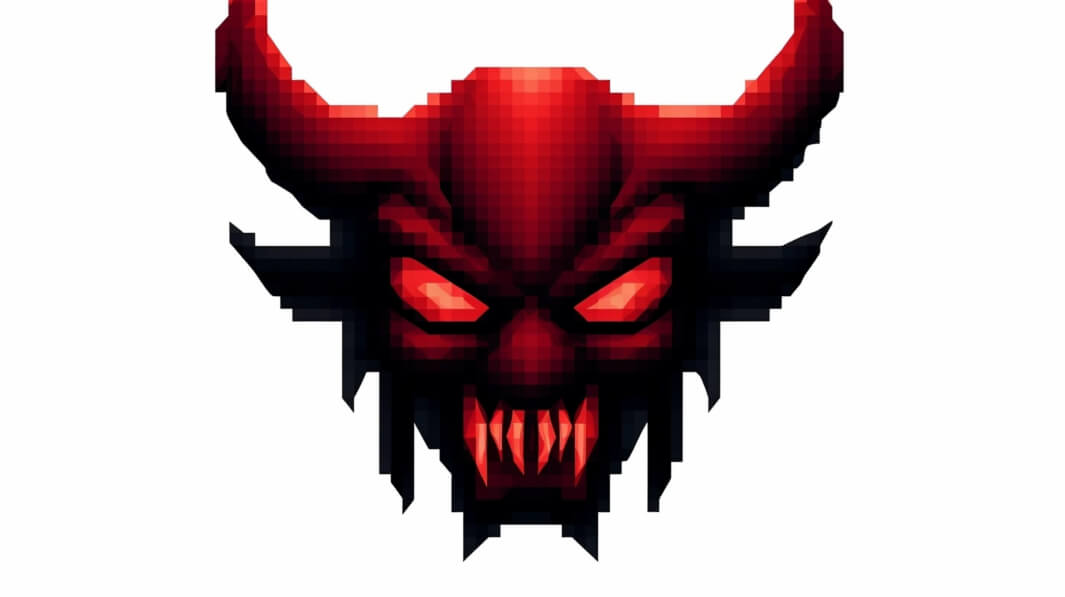 Download Pixelated Demon Skull Backgrounds Online - Creative Fabrica