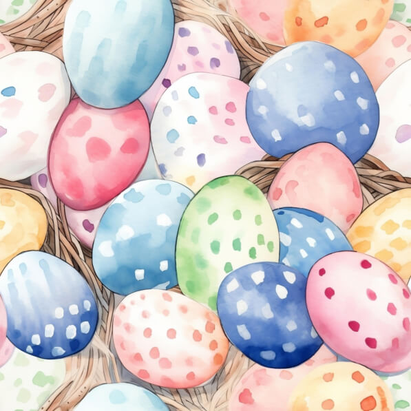 Scarica Uova di Pasqua colorate in un nido Patterns Online - Creative ...