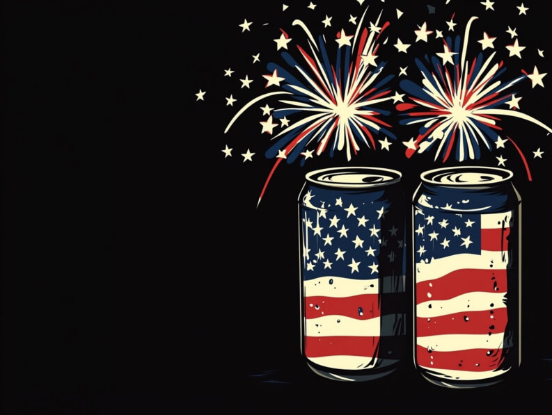 Download Patriotic Beer Cans with Fireworks Backgrounds Online ...