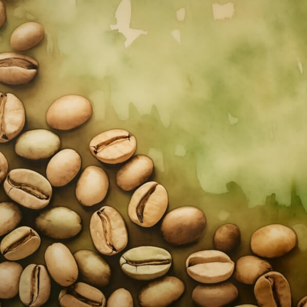 Download Coffee Beans on Green Background Backgrounds Online - Creative ...
