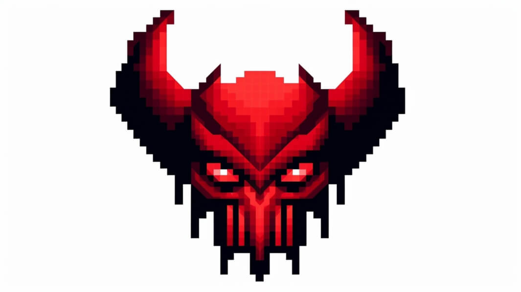 Download Pixel Art Demonic Skull Backgrounds Online - Creative Fabrica