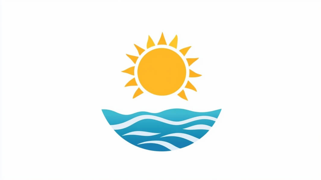 Download Stylized Sun and Water Illustration Backgrounds Online ...