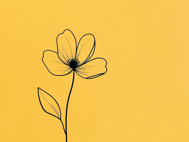 Descarga Ilustración de Flor Minimalista Fondos En Línea - Creative Fabrica