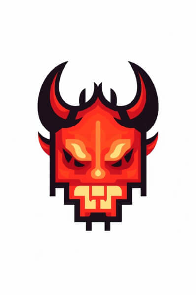Download Stylized Demon Skull Design Backgrounds Online - Creative Fabrica