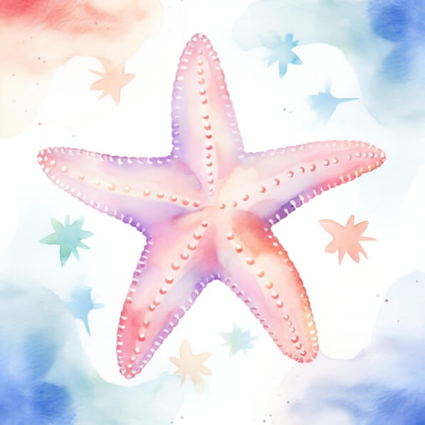 Baixe Estrela do Mar em Aquarela Backgrounds - Creative Fabrica