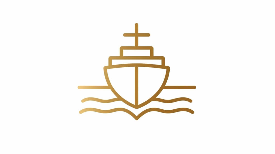 Download Minimalist Golden Boat Icon Backgrounds Online - Creative Fabrica