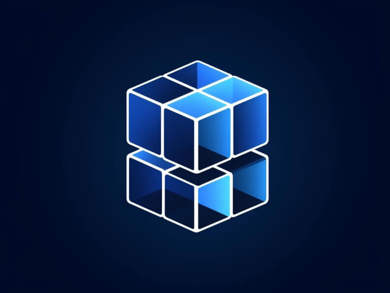 Download Stylized Blue Cubes in 3D Perspective Backgrounds Online ...