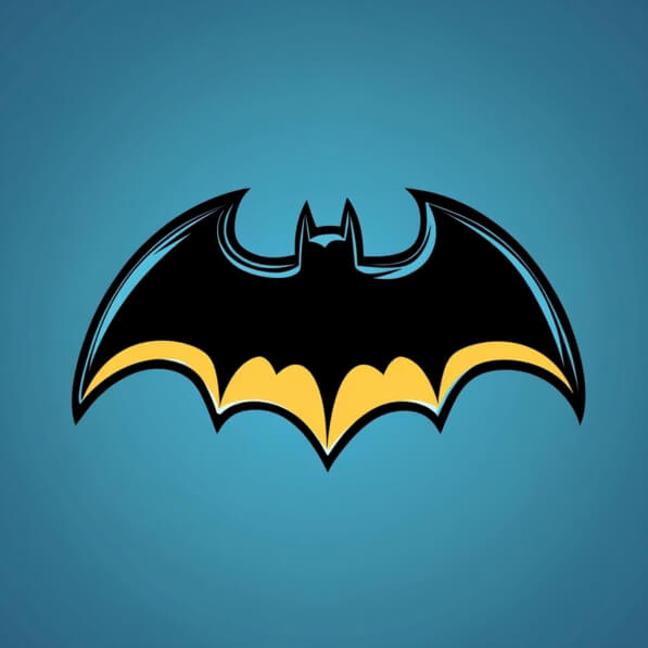 Download Stylized Bat Symbol on Blue Background Backgrounds Online ...