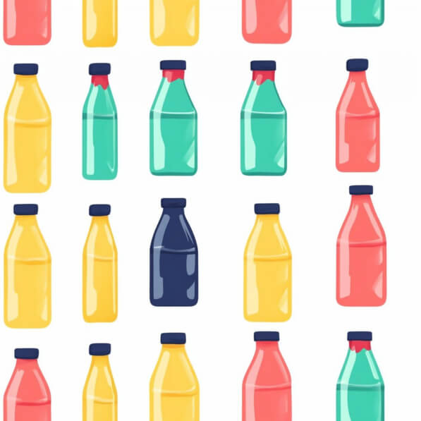 Descarga Patrón de Botellas Coloridas Patrones En Línea - Creative Fabrica