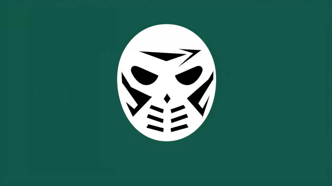 Download Stylized Skull Emblem on Dark Green Background Backgrounds ...