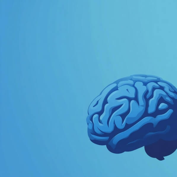 Descarga Cerebro Azul Estilizado sobre Fondo Azul Fondos En Línea ...