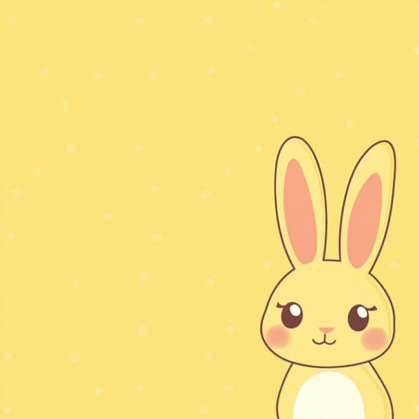 Descarga Conejo amarillo de dibujos animados lindo sobre fondo amarillo ...