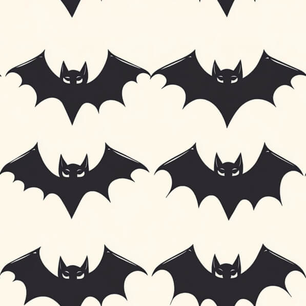 Download Stylized Black Bat Pattern on Cream Background Patterns Online ...
