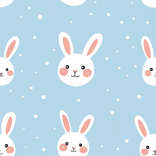 Download Cute Rabbit Pattern on Blue Background Patterns Online ...