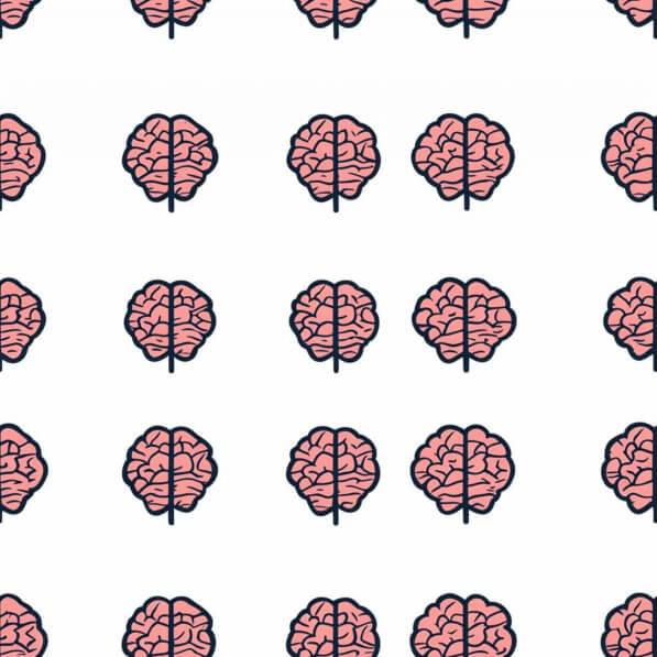 Download Stylized Brain Pattern on White Background Patterns Online ...