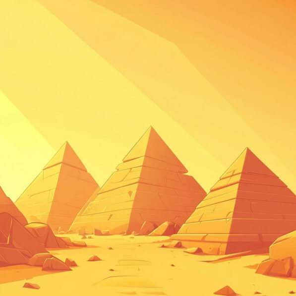 Download Ancient Pyramids in a Desert Landscape Backgrounds Online ...