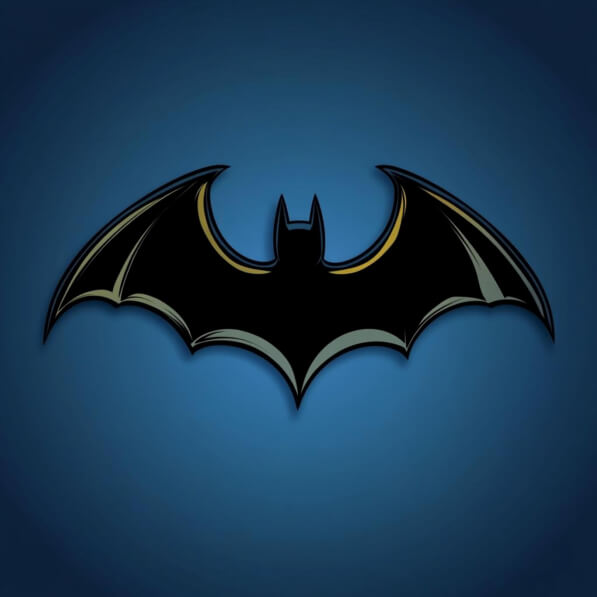 Download Stylized Bat Symbol on Blue Background Backgrounds Online ...