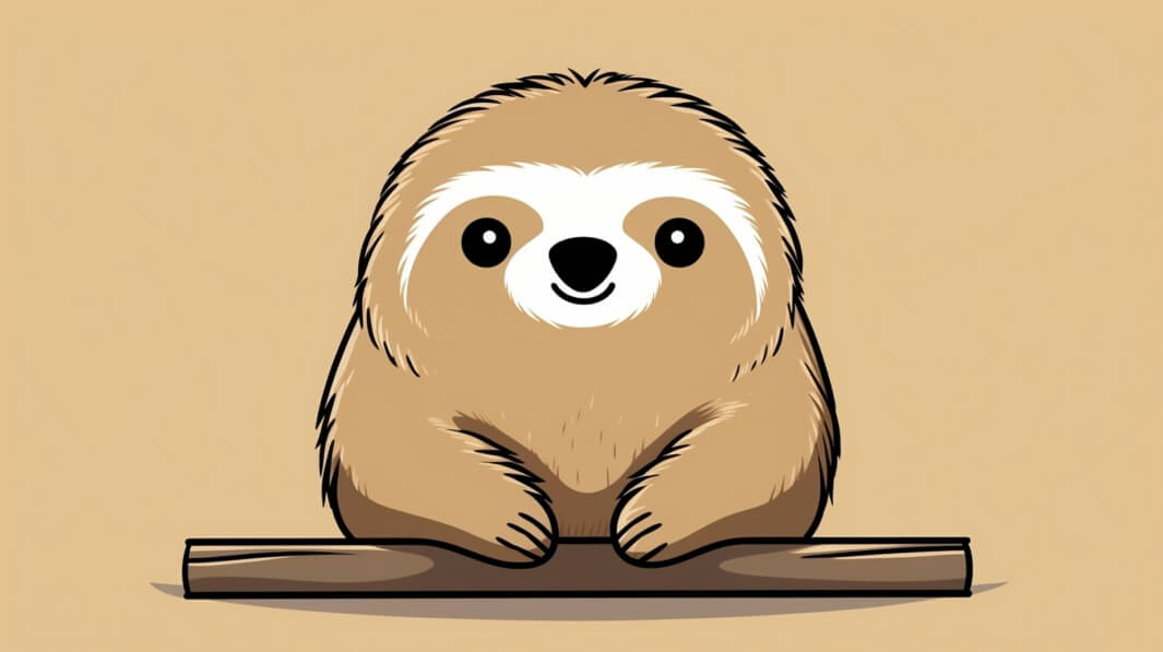 Descarga Lento de dibujos animados sentado en una rama Fondos En Línea ...