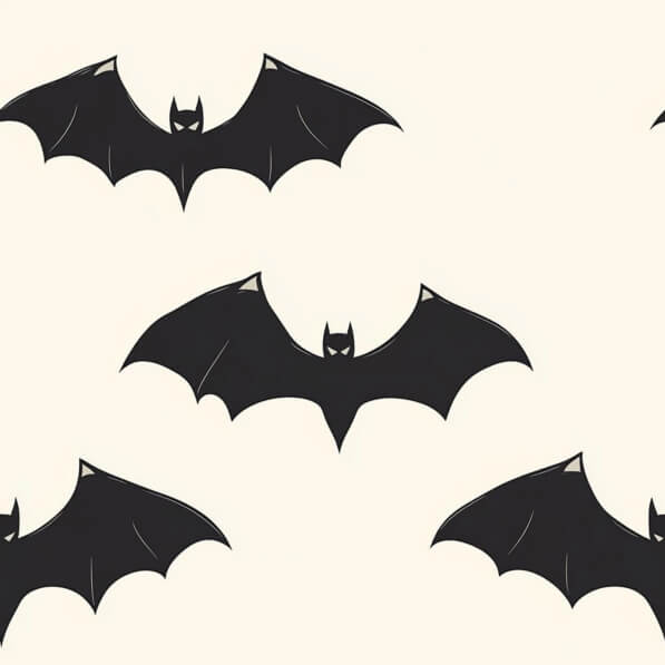 Download Stylized Black Bats Pattern Patterns Online - Creative Fabrica
