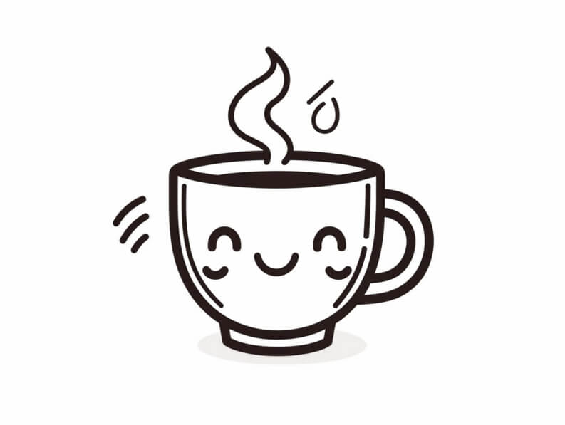 Download Cute Cartoon Cup with Steam Backgrounds Online - Creative Fabrica