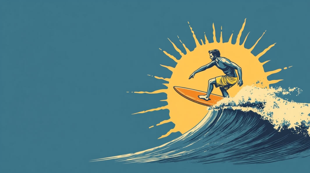 Download Surfer Riding a Wave Backgrounds Online - Creative Fabrica
