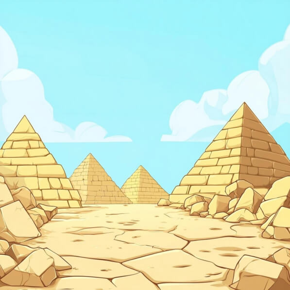 Download Pyramids in a Desert Landscape Backgrounds Online - Creative ...
