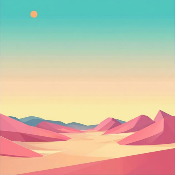 Download Stylized Desert Landscape with Abstract Colors Backgrounds ...