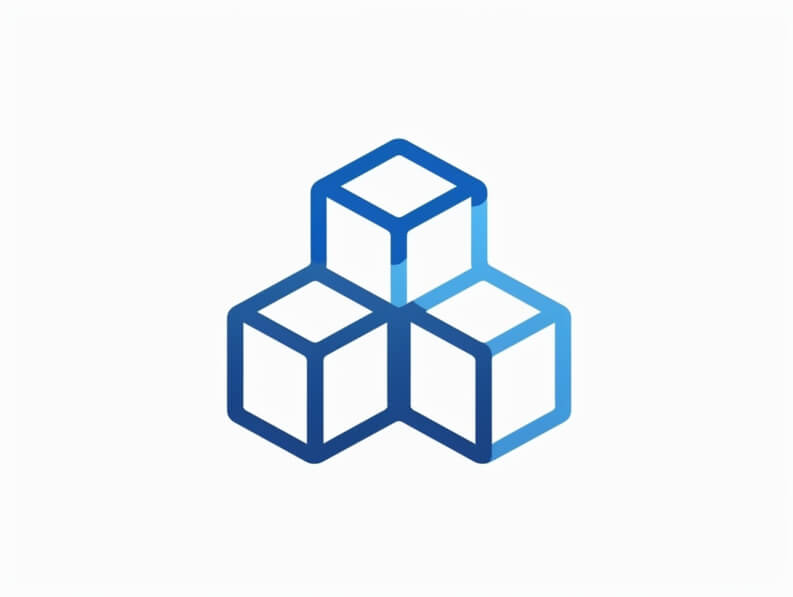 Download Abstract Cubes Design in Blue Backgrounds Online - Creative ...