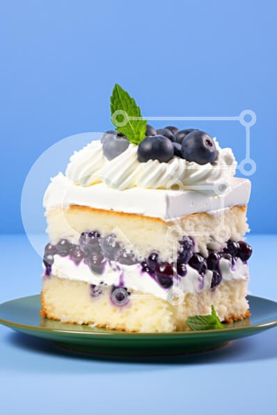 Download Delicious Blueberry Cake Slice Stockphotos Online - Creative ...