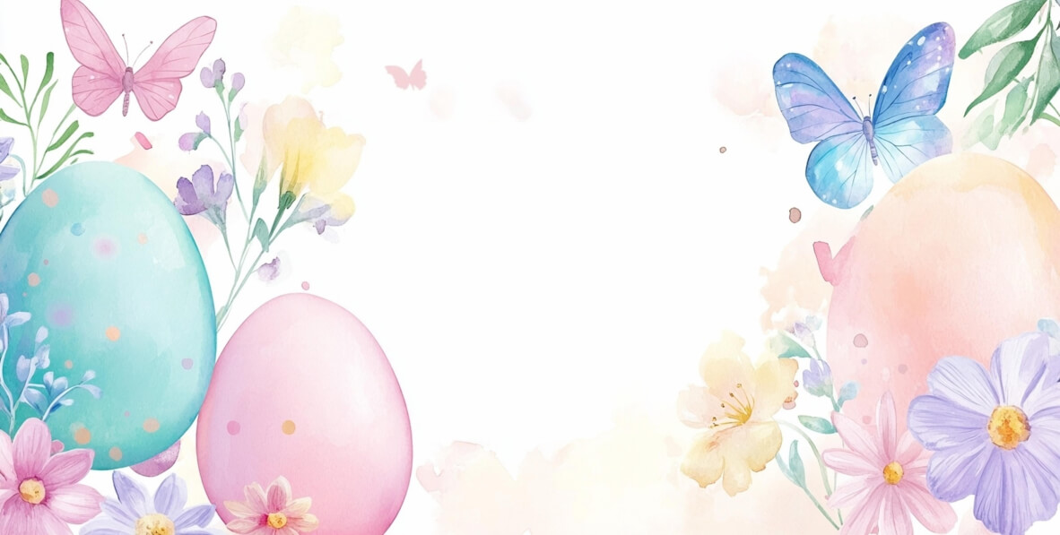 Descarga Ilustración temática de Pascua con huevos de colores pastel y ...