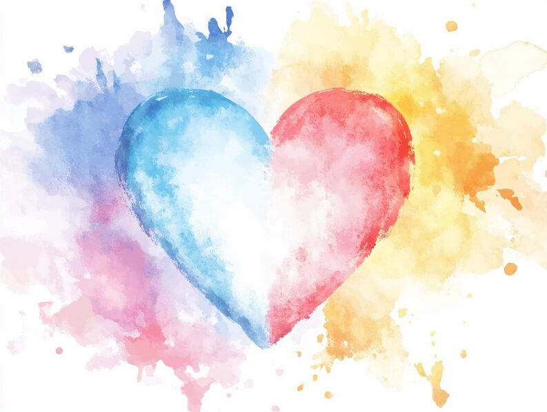 Descarga Corazón abstracto en acuarela Fondos En Línea - Creative Fabrica