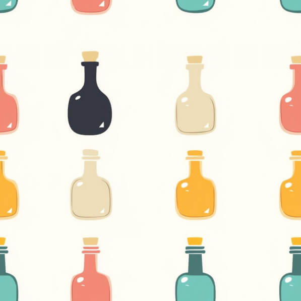 Descarga Patrón de Botellas Coloridas Patrones En Línea - Creative Fabrica
