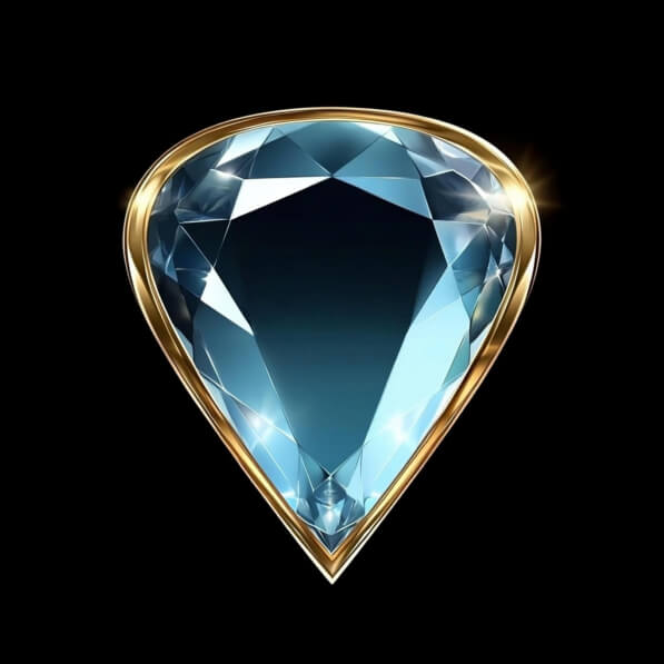 Download Teardrop Blue Gemstone in Golden Frame Backgrounds Online ...