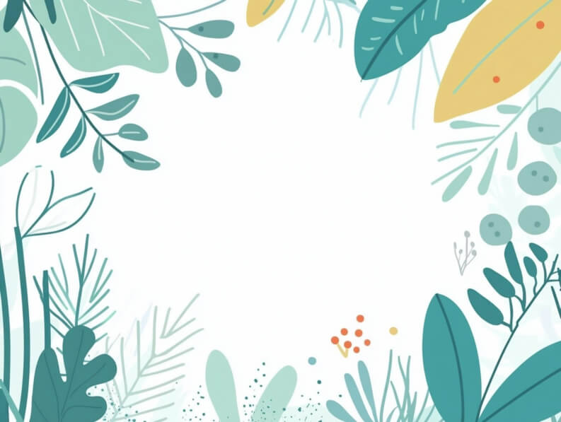 Descarga Frontera Natural Ilustrada con Hojas Verdes Fondos En Línea ...
