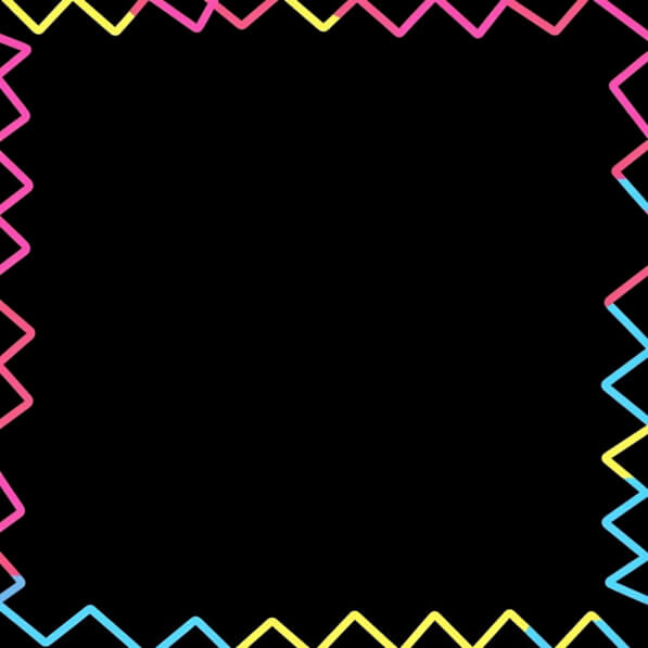 Download Colorful Zigzag Frame on Black Background Backgrounds Online ...