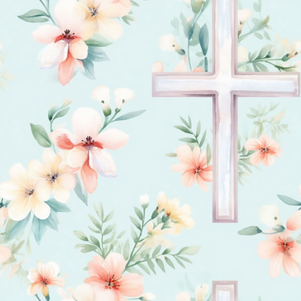 Download Floral Cross Design with Pastel Colors Patterns Online ...
