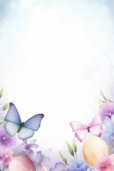 Download Spring-themed background with butterflies and flowers ...