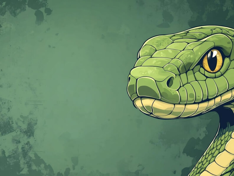 Descarga Serpiente Verde Ilustrada Fondos En Línea - Creative Fabrica