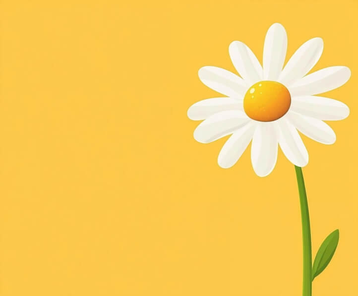 Download Daisy Flower on Yellow Background Backgrounds Online ...