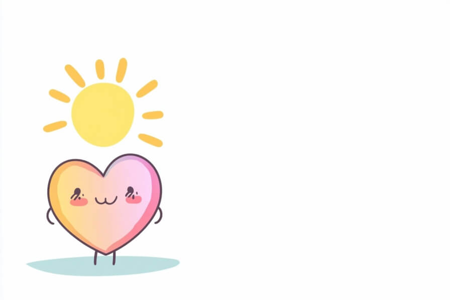 Download Cheerful Animated Heart Character Under the Sun Backgrounds ...