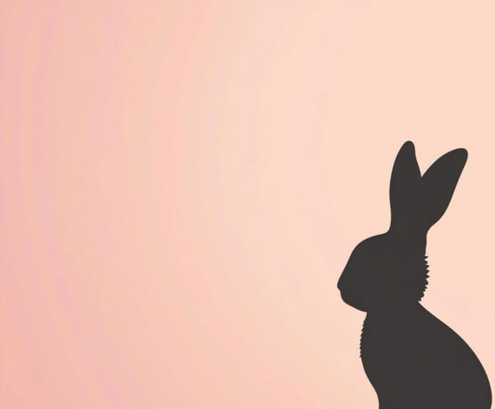 Descarga Silueta de Conejo Minimalista sobre Fondo Rosa Fondos En Línea ...