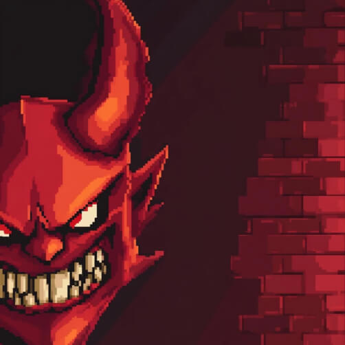 Download Red Devil Pixel Art Character Backgrounds Online - Creative ...