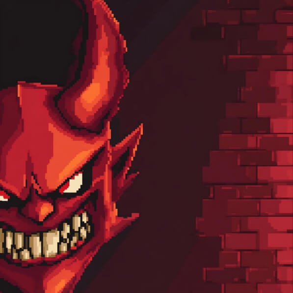 Descarga Personaje Diablo en Pixel Art Fondos En Línea - Creative Fabrica