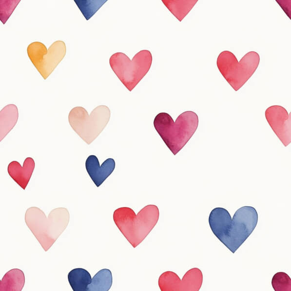 Download Colorful Watercolor Hearts Pattern Patterns Online - Creative ...